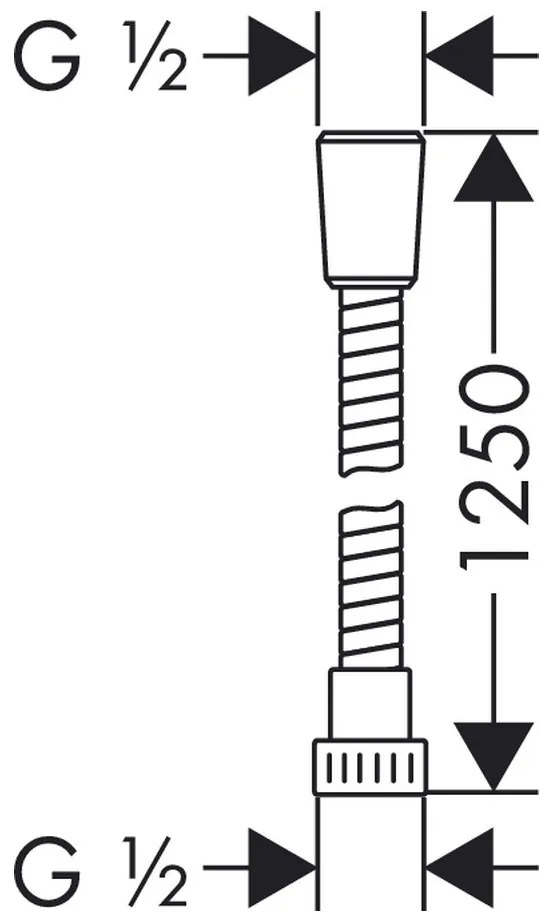Hansgrohe Metaflex, sprchová hadice 1250 mm, chromová, HAN-28262000