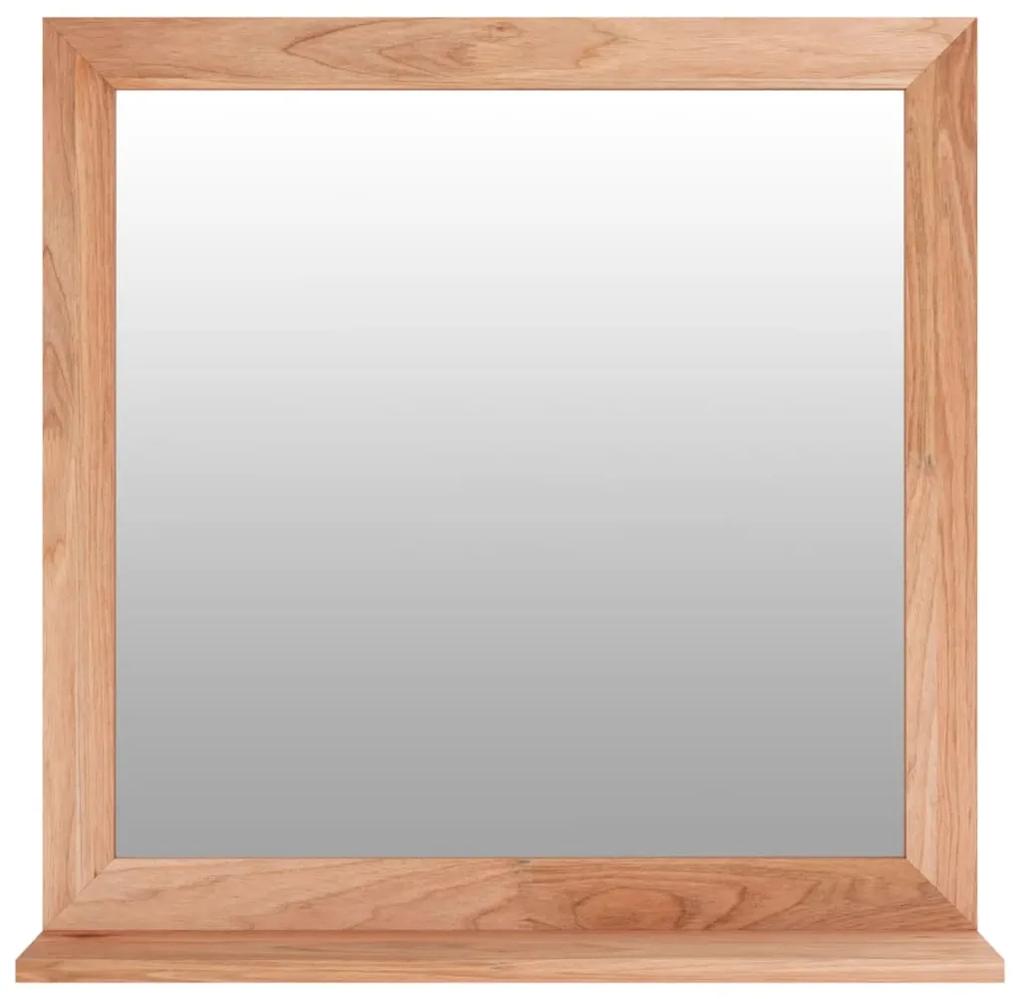 vidaXL Nástěnné zrcadlo 55 x 55 cm masivní ořechové dřevo