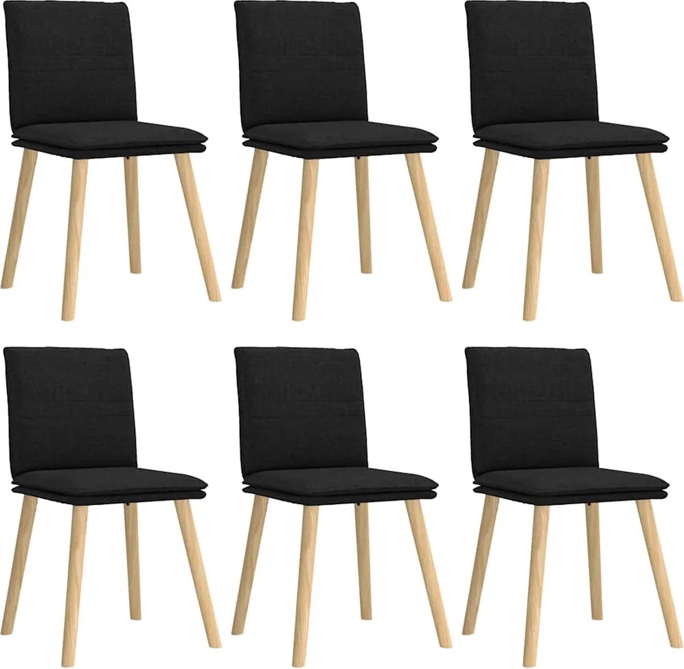 Jídelní židle 6 ks černé textil 3315627