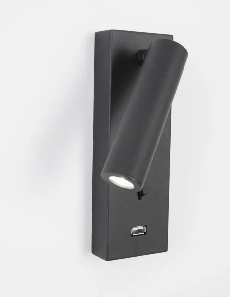 Moderní nástěnné svítidlo Fuse 6 černé