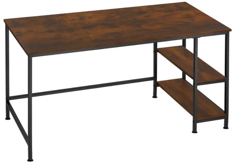 Tectake Počítačový stůl Canton 120x60x75,5cm Industriální dřevo tmavé, rustikální