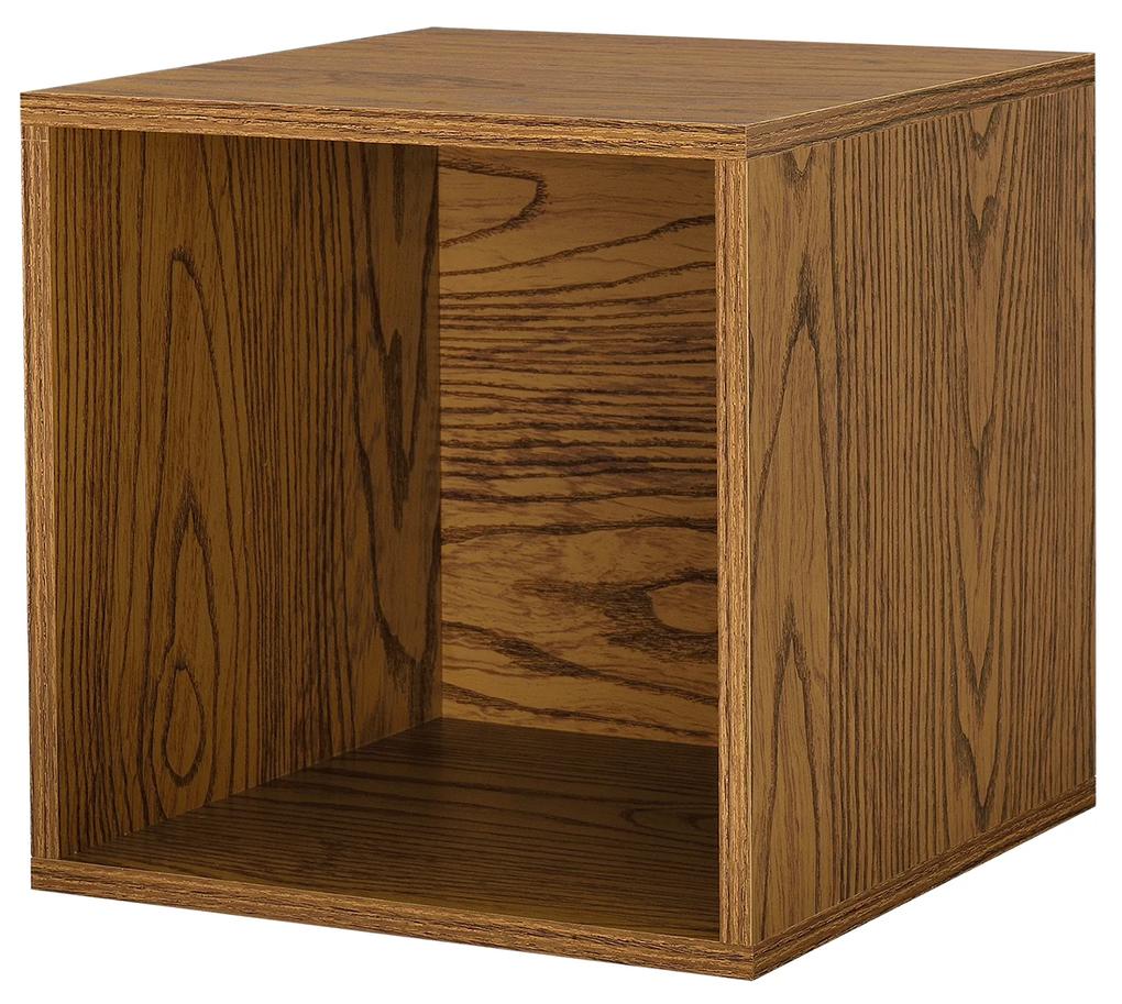 [en.casa]® Variabilní designový systém - skříňky / poličky - 30x30x30 cm - imitace ořechového dřeva