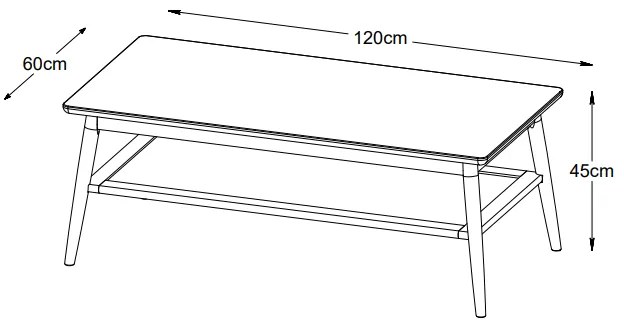Designový konferenční stolek Tallys 120 cm kouřový dub