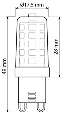LED žárovka G9 McLED 3,5W (35W) teplá bílá (3000K) ML-326.003.92.0