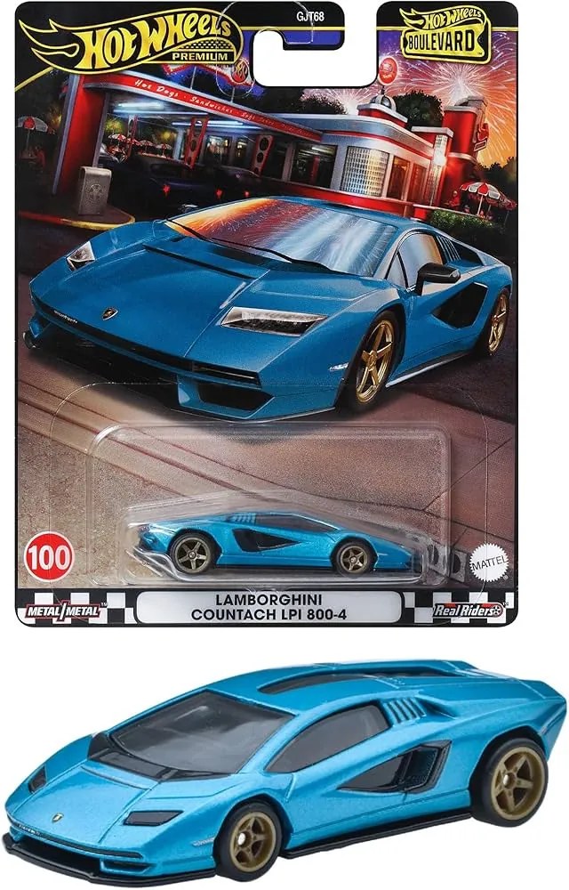 Hot wheels boulevard lamborghini countach lpi 800-4, mattel hrt70