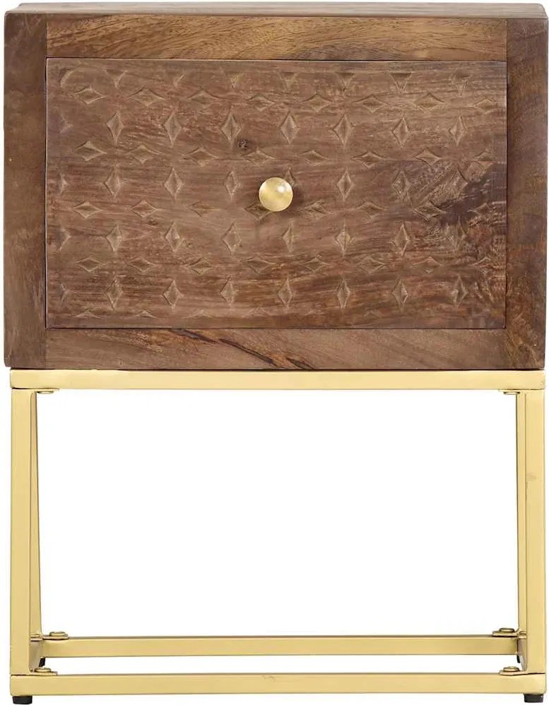 Noční stolek 40 x 30 x 50 cm masivní mangovníkové dřevo 286554