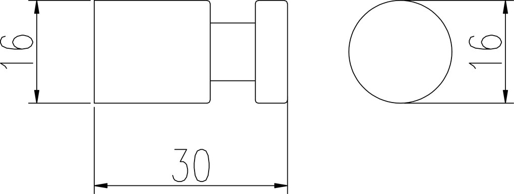 Slezák - RAV Věšáček 30 mm - 2 ks COLORADO - COA0103/30Z, Zlatá lesk