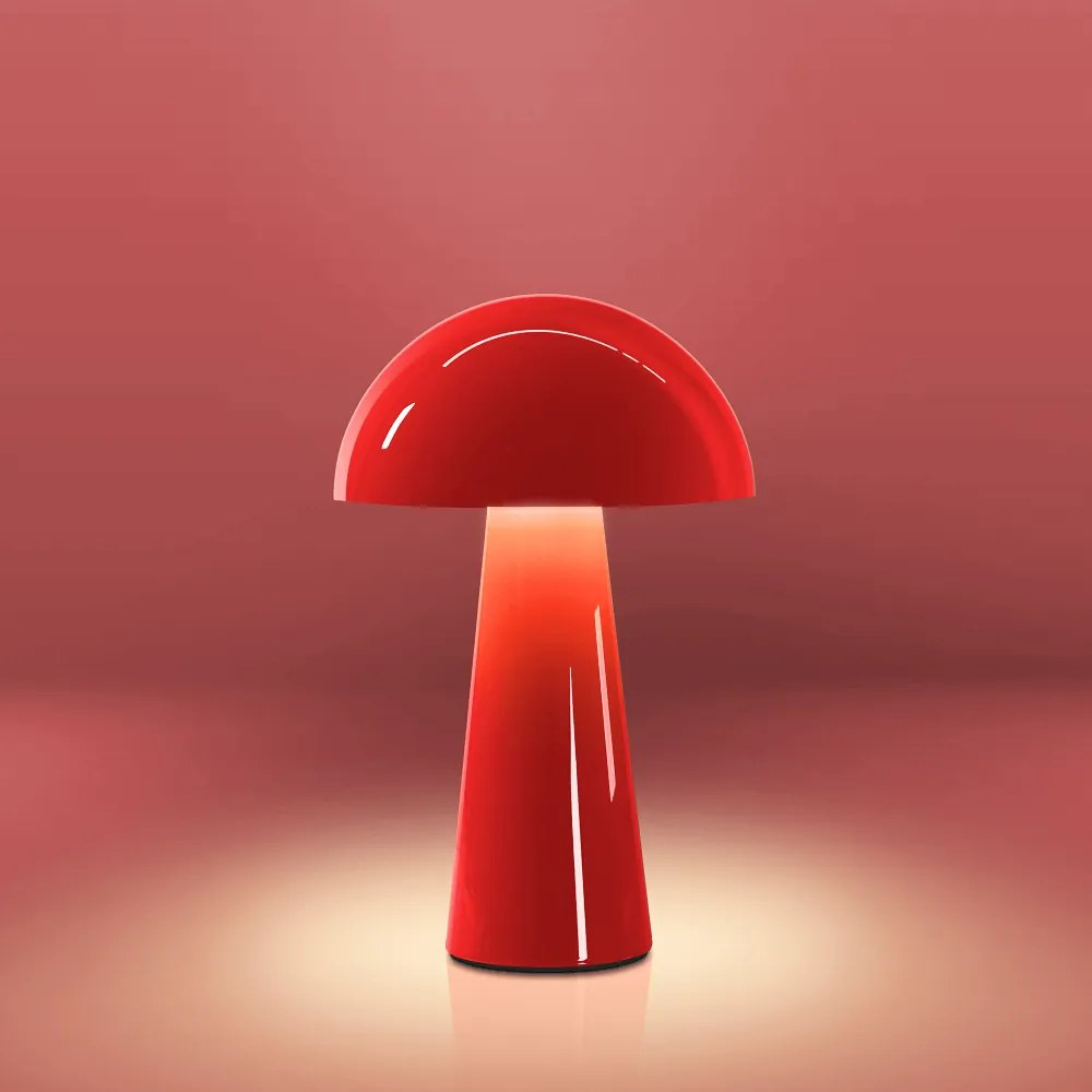CENTURY Nabíjecí červená lampa na zahradu s IP44