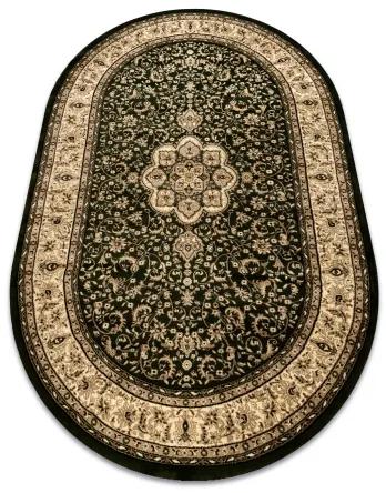 Oválný koberec ROYAL ADR 521 Klasický zelený Rozměr: 200x290 cm