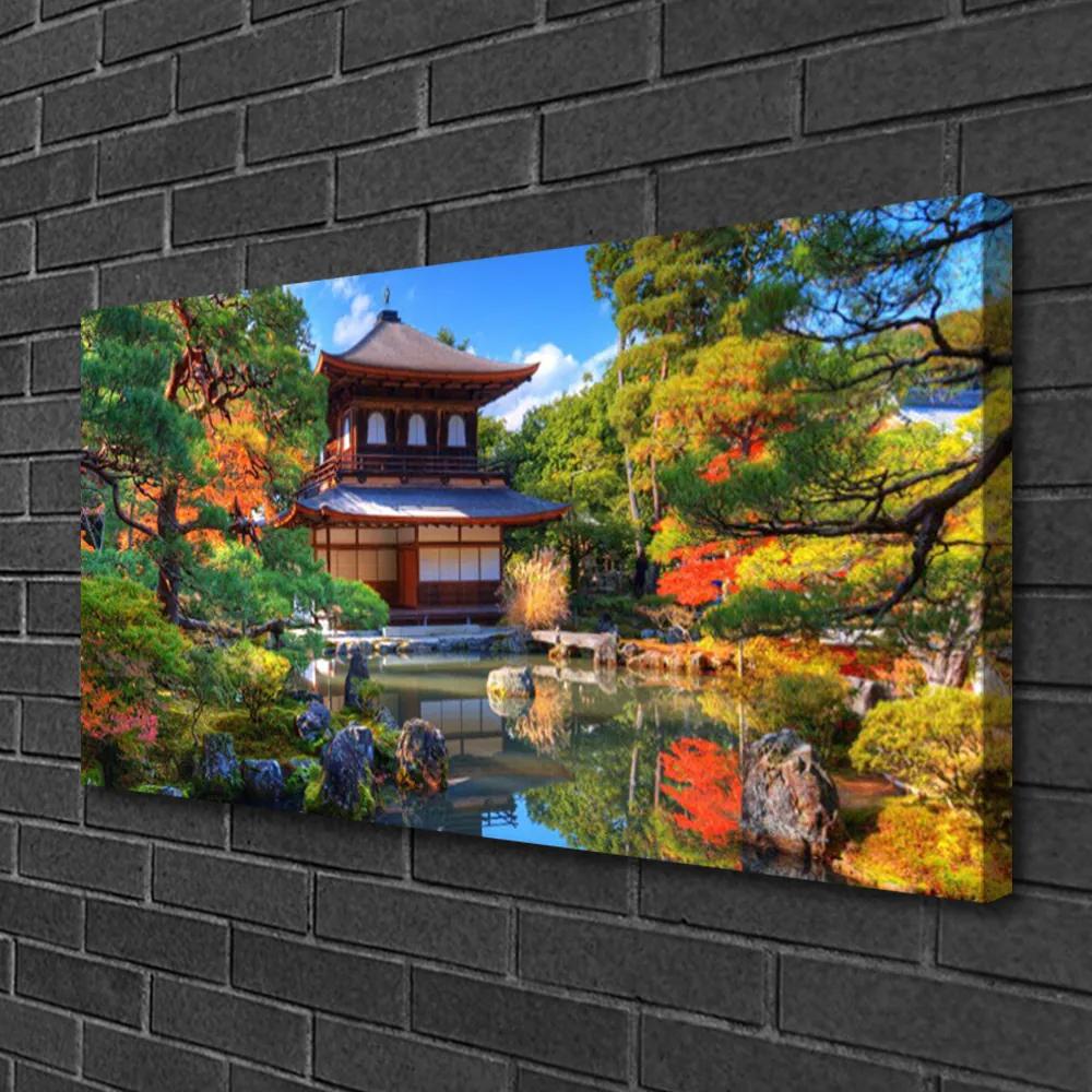 Obraz na plátně Zahrada Japonsko Krajina 100x50 cm