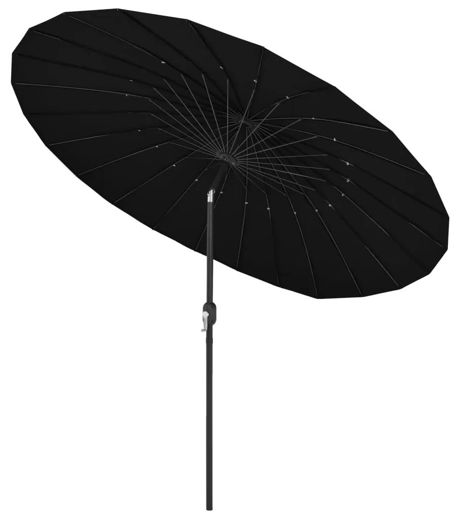 vidaXL Zahradní slunečník s hliníkovou tyčí 270 cm černý