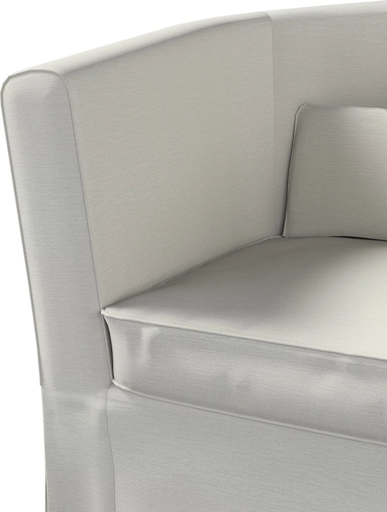 Potah na křeslo IKEA Ektorp Tullsta barva šedá látka lesklé, pletený vzor, sametová