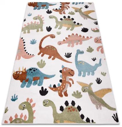 Dywany Luszczow Dětský kusový koberec FUN Dino, dinosauři krém Rozměr koberce: 140 x 190 cm