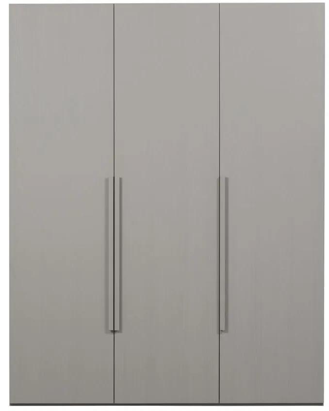 OnaDnes -20% Hoorns Světle šedá ořechová šatní skříň Renda 210 x 165 cm