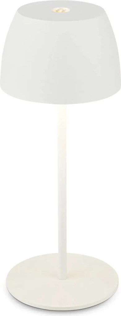 Briloner Dobíjecí stolní lampa Serina Mini 2,5W 150lm 2700K bílá pr. 8x20 cm