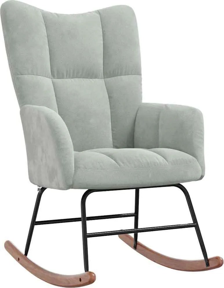 vidaXL Houpací křeslo samet [328140] Barva: světle šedá
