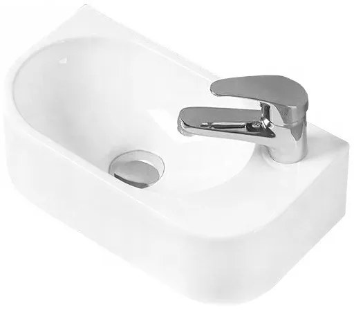 Mexen Víra umyvadlo na desku levá 40 x 21 cm bílá - 21274000L