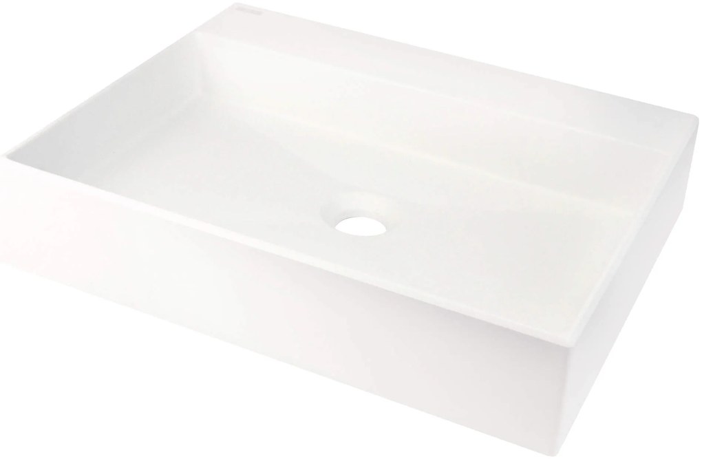 Deante Correo, granitové umyvadlo na desku 500x400x125 mm, bílá, DEA-CQR_AU5S