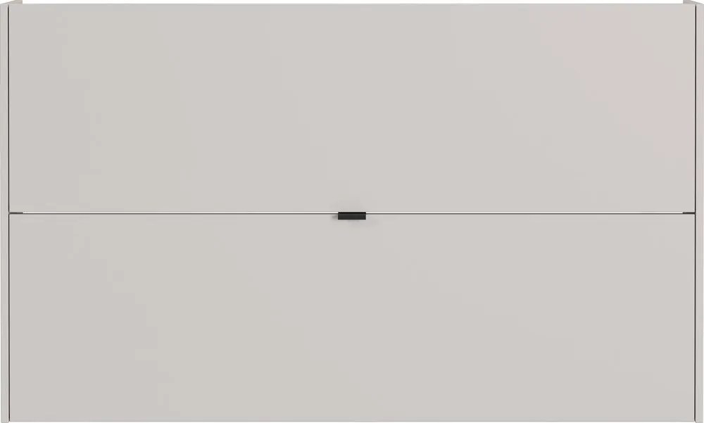 Krémový výklopný/závěsný botník v dekoru dubu 140x83x18 cm Ameca – Germania