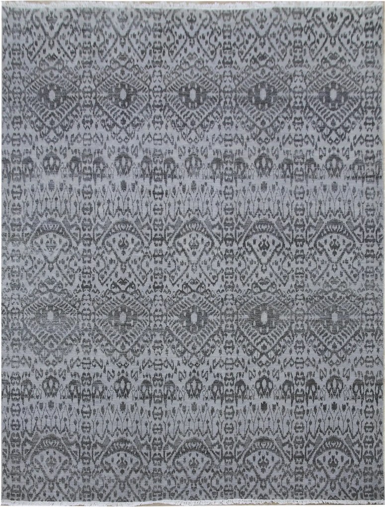 Ručne viazaný kusový koberec Diamond DC-EKT L silver / black, 140x200, šedá, chodba / predsieň, Diamond Carpets India