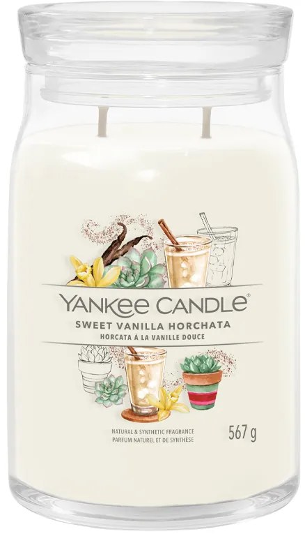 Yankee Candle – Signature svíčka Sweet Vanilla Horchata (Sladký vanilkový nápoj horchata) Velikost: střední 368 g