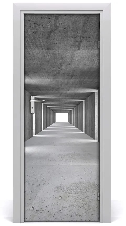 Samolepící fototapeta na dveře Betonový tunel 85x205 cm