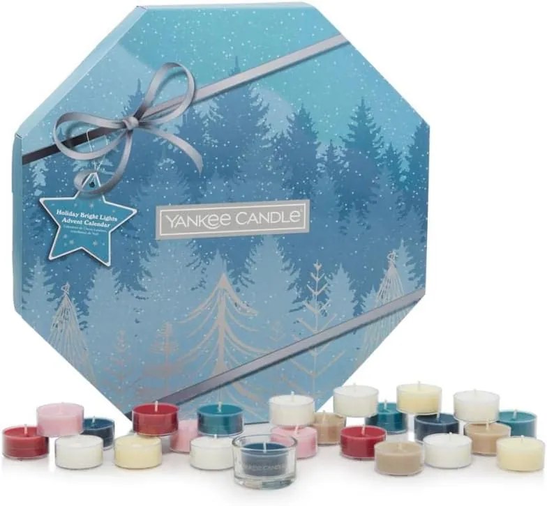 Dárková sada: Vánoční set Yankee Candle Adventní Kalendář  - Věnec 24x9,8g