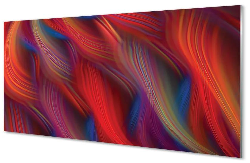 akrylový obraz Barevné pruhy fraktály 125x50 cm
