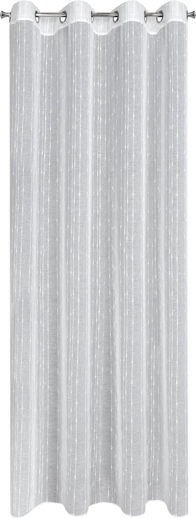 ZÁCLONA NA KROUŽCÍCH BECKY 140X250 CM BÍLÁ