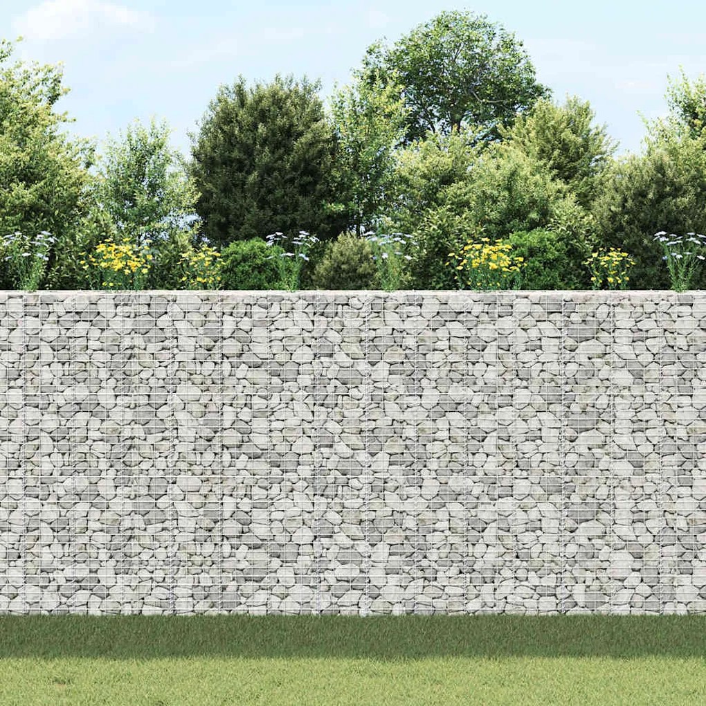 Gabionové vyvýšené záhony 3 ks 30 x 30 x 200 cm železo 151251