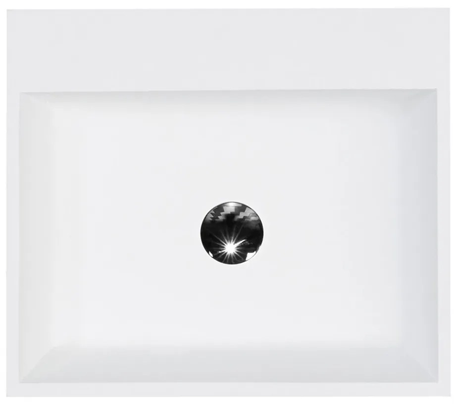 Besco Volně stojící umyvadlo z litého mramoru Vera Glam S UM VS 50x42x85 cm, bez otvoru pro baterii