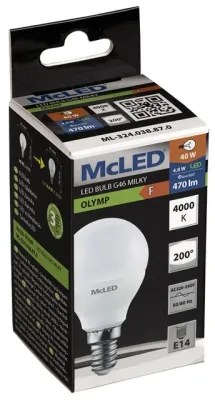LED žárovka E14 McLED 4,8W (40W) neutrální bílá (4000K) ML-324.038.87.0
