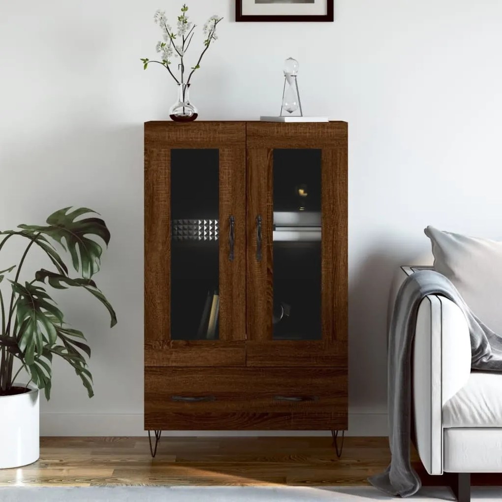 vidaXL Skříň highboard 69,5 x 31 x 115 cm kompozitní dřevo [828292] Barva: šedá sonoma