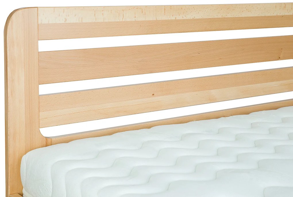 Drewmax LK189 120x200 cm dřevěná postel masiv buk dvojlůžko