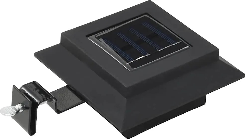 Zahradní solární lampy 12 ks LED čtvercové 12 cm černé 277136