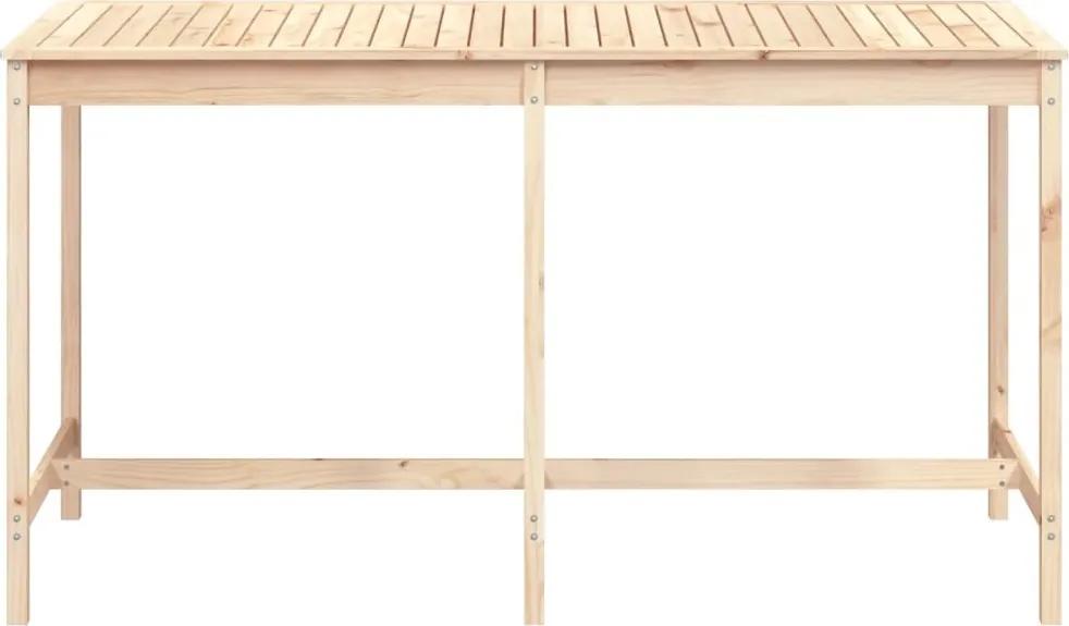 vidaXL Zahradní stůl bílý 203,5 x 90 x 110 cm masivní borové dřevo [824102] Barva: Bílá borovice