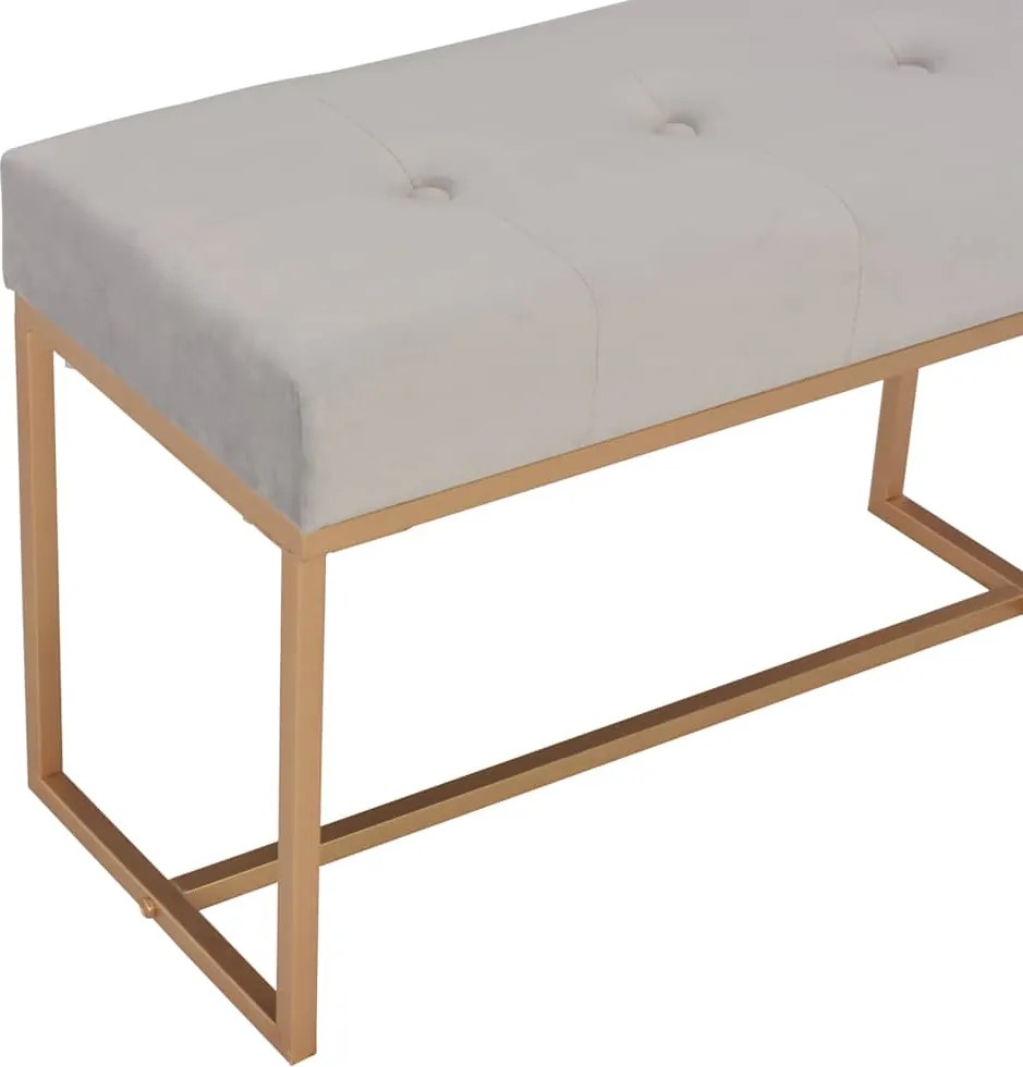Lavice 80 cm šedá sametová 247558