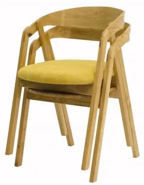 BRADOP Čalouněná židle ADRIANA XL (Z217) dub - stohovatelná