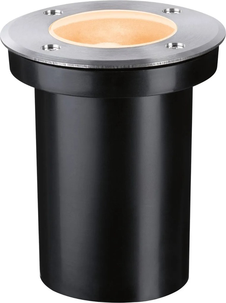 P 94732 LED zemní svítidlo zlaté světlo neláká hmyz IP65 110mm 2200 - 2200K 4,3W 230V kartáč.ocel/umělá hmota - PAULMANN