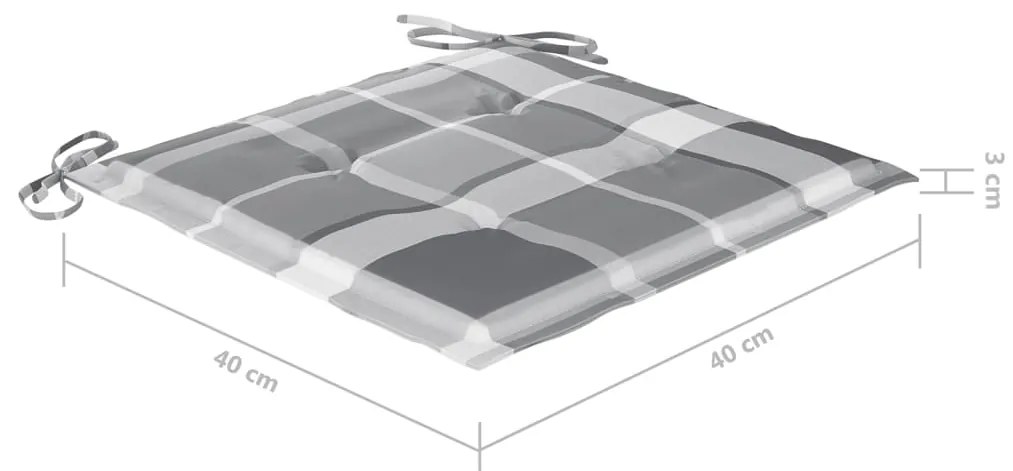 vidaXL Marketos Skládací zahradní židle s poduškami 4 ks masivní akáciové dřevo