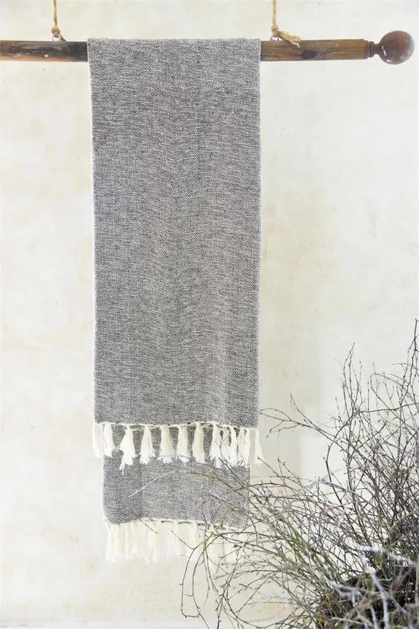 Jeanne d'Arc Living Osuška z recyklované bavlny Brown 100x200 cm, hnědá barva, textil