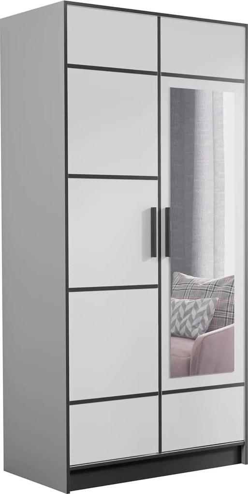 Szafa otwierana Roj2D - 104,8x205x39 cm bílý