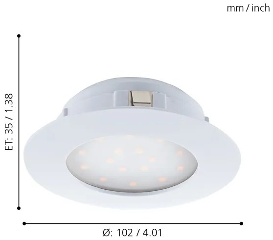 Eglo 95887- LED podhledové svítidlo PINEDA 1xLED/11W/230V