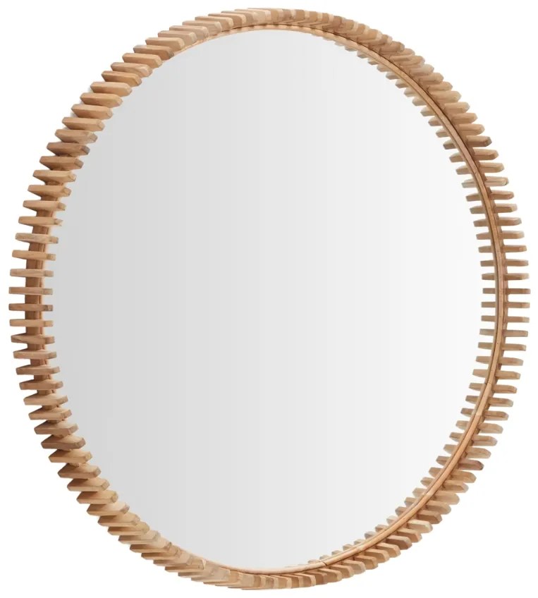 Dřevěné závěsné zrcadlo Kave Home Polke 100 cm