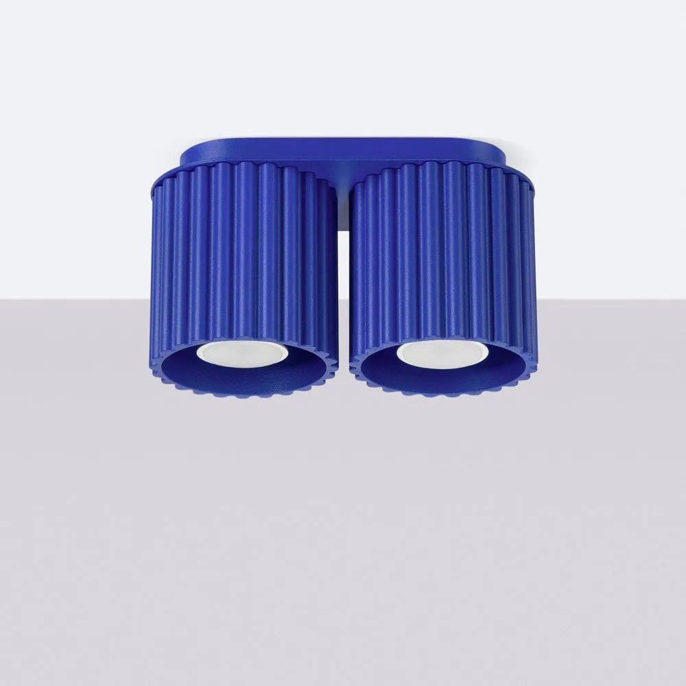 Modré kovové bodové svítidlo 10x21 cm Zora – Sollux
