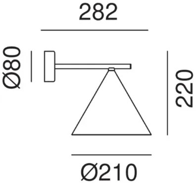 Il Fanale Minimalistické nástěnné svítidlo CONE ø 210 mm Barva: Morocco