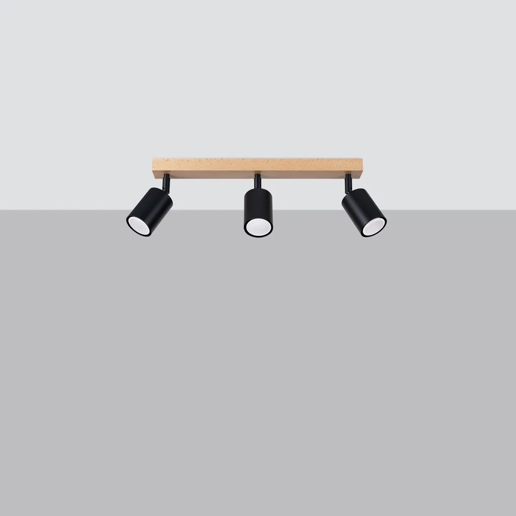 Sollux Lighting Stropní svítidlo VERDO 3L černé
