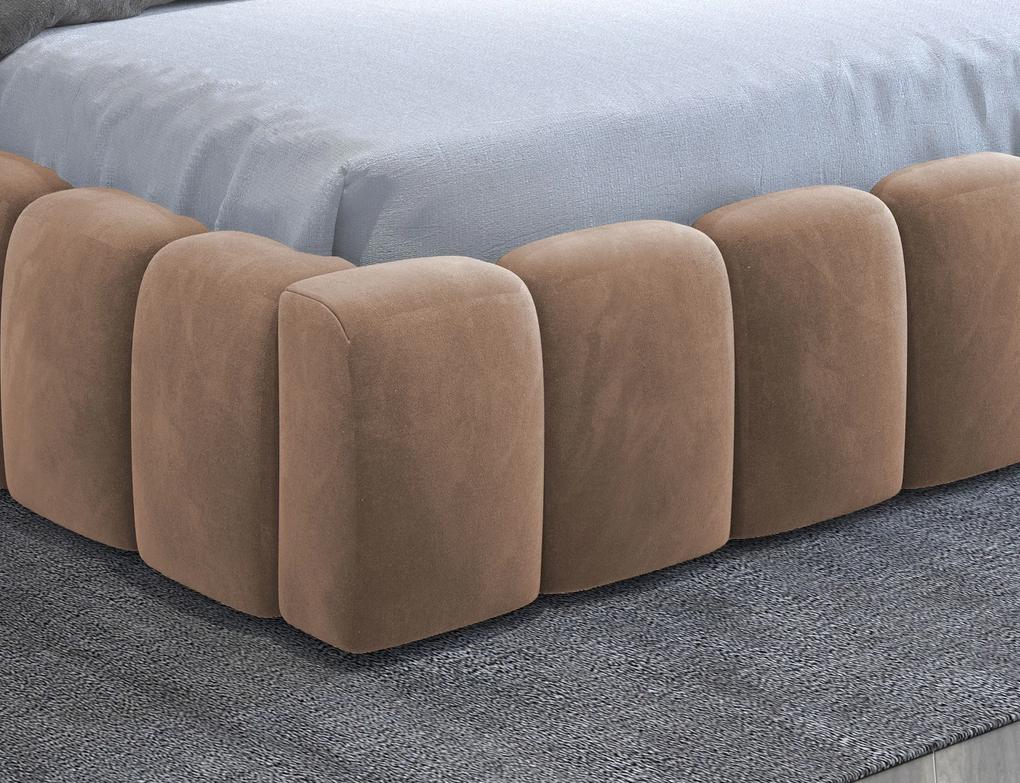 Eltap Čalouněná postel Lamica s úložným prostorem - ocel Materiál a barva potahu: Monolith 85 - šedá, Rozměry (cm): 140x200