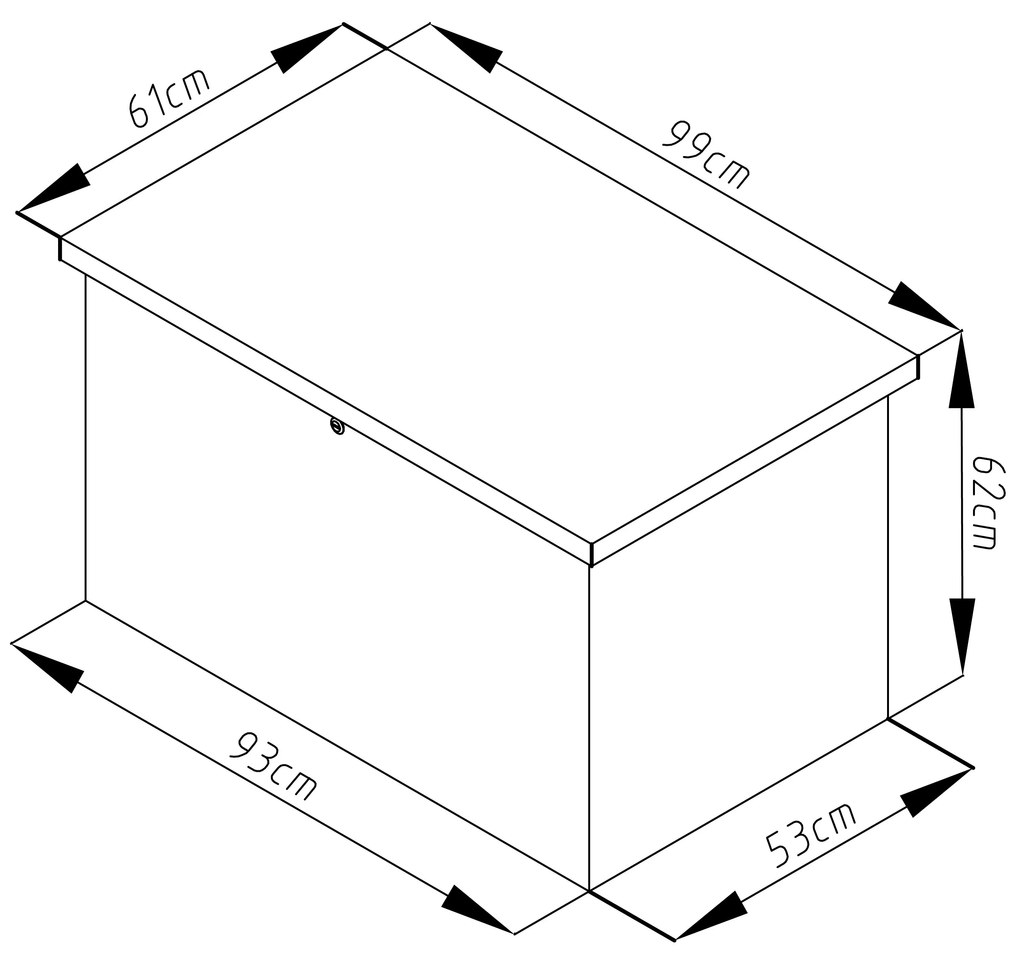 PENTA Zahradní box G21 Denver 280 L, plechový Barva: Šedá