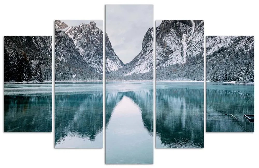 Gario Obraz na plátně Horská krajina - 5 dílný Rozměry: 100 x 70 cm